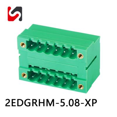Китай SHANYE BRAND 2EDGRHM-5.08 5.08 мм проход Феникс подключаемые платы PCB соединители мужской женский 2p-24p продается