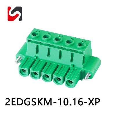 Китай SHANYE БРАНД 2EDGSKM-10.16 600V горячая продажа 10.16 мм подключаемый терминальный блок женский сделан в Китае продается