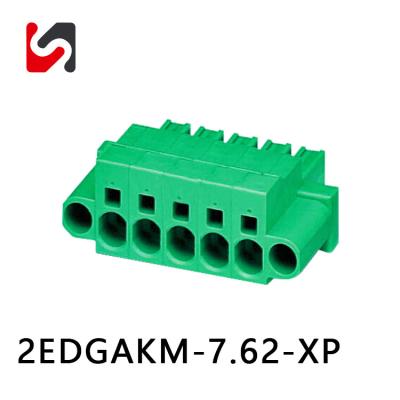 中国 2EDGAKM-7.62 weidmuller 接続可能な端末ブロック ナイロンスクリューマウント PCB サポート 販売のため
