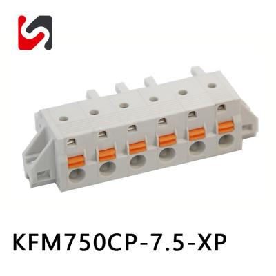 中国 SHANYE BRAND KFM750CP-7.5 300V 10Aフォインエックス プラグイン可能な端末ブロックを交換 7.5mm直線 販売のため