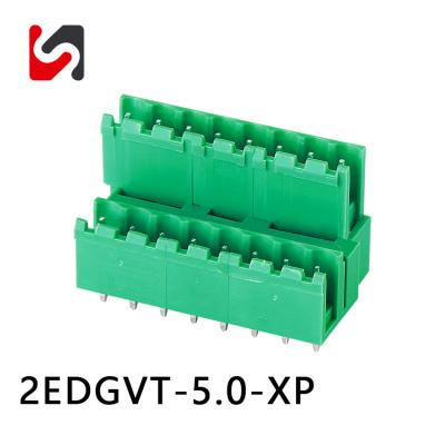 中国 2EDGVT-5.0 300V 5.0MMピッチ 男性 女性 プラグイン可能な端末ブロック 販売のため
