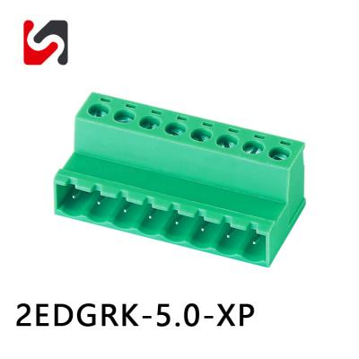 中国 SHANYE BRAND 2EDGRK-5.0 5.0mmピッチプラグイン可能なPCBボードコネクタ 男性 女性 販売のため