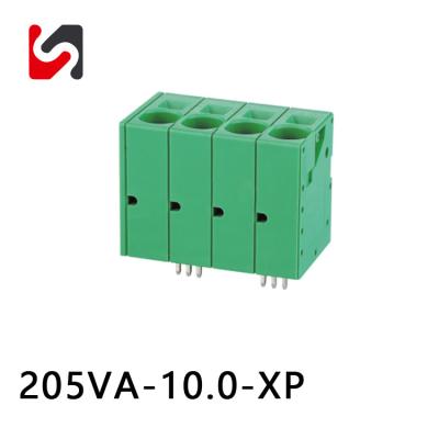 中国 10.0mm ピッチ フェニックス スプリング ローデッド ターミナル ストライプ PCB ボード ブロック ワイヤー 接続 販売のため