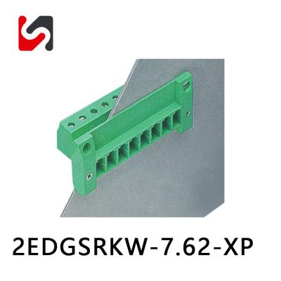China SHANYE BRAND 2EDGSRKW-7.62 7.62mm Phoenix bloco de terminal ligável masculino para venda a quente de PCB à venda