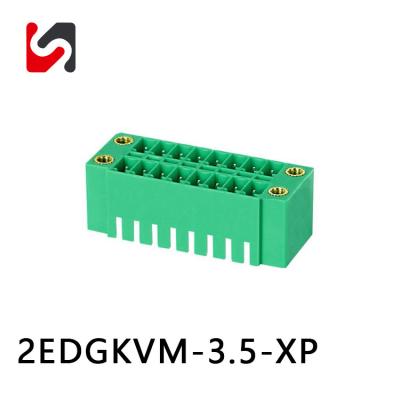 Китай SHANYE BRAND 2EDGKVM-3.5 300V винтовые терминалы платы ПКБ мужской женский с флангом двойного ряда терминального блока продается