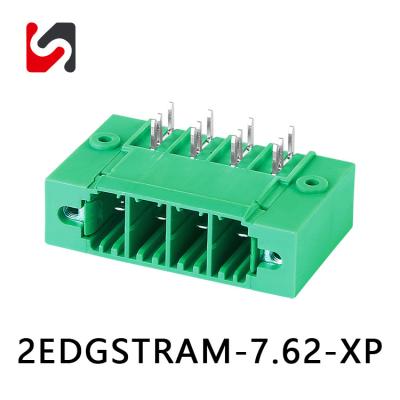 China SHANYE BRAND 2EDGSTRAM-7.62 300V Modelo mais recente recomendo 7.62MM pitch Phoenix blocos terminais pluggable com flang ul à venda