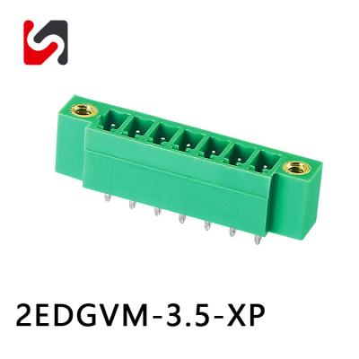 中国 300V 3.5mm ピッチ プラグイン可能な端末ブロック PA66 プラスチック UL94V-0 銅合金 販売のため