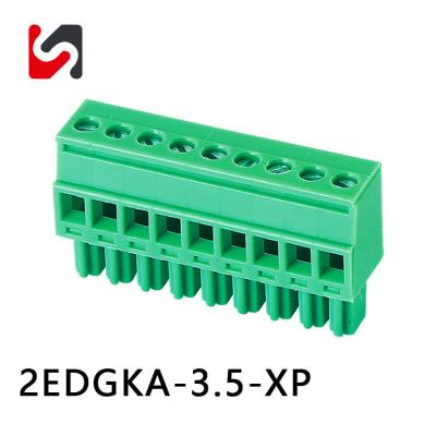 China 3.5mm Pitch 300V Blocos de terminais plugáveis com flange à venda