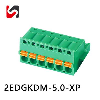 China Bloco de terminais de PCB plugável PA66 Plástico UL94V-0 Liga de cobre 300V à venda