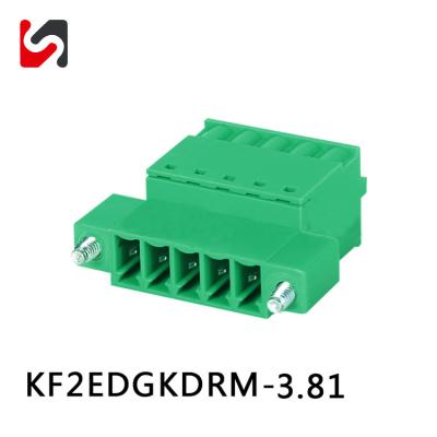 China 3.81mm 10A Blocos de terminais elétricos ligáveis com 2-16 postes à venda