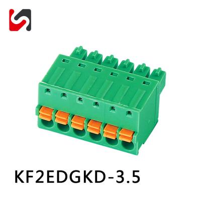 China Bloco de terminais ligável de poliamida PA 12A com conexão de jaula de fio 24-10 AWG à venda
