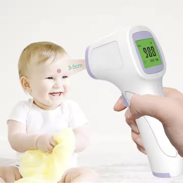 Quality White Infrared Non Contact Forehead Thermometer With Fever Alarm And LCD Display for sale