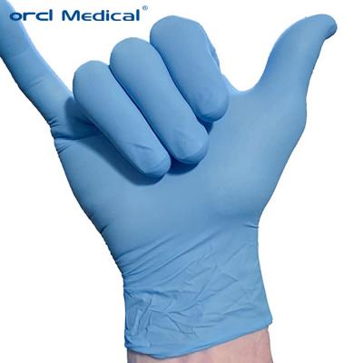 China Eenmalige medicinale nitrilhandschoenen voor volwassenen Ziekenhuisonderzoek Nitrilhandschoenen Te koop