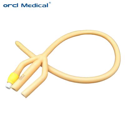 China Disponível 3 Way FR6-FR30 Cateter Urinário Médico Dealer Cateter Foley de silicone for sale