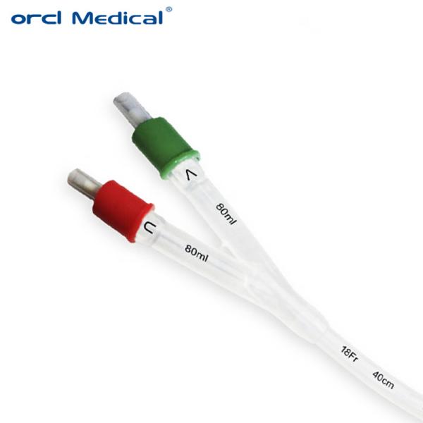 Medical Silicone Coated Foley Catheter Adult Urethral Catheter Tube in 1-Way 2-Way 3-Way Options