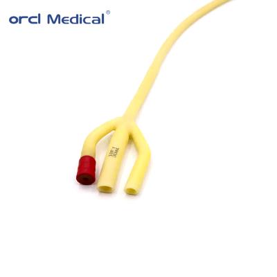 China Orcl Different Disposable Medical Medical Consumables Customized 3 Way Foley Catheter Sizes Number 16 for sale