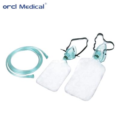 China High Quality Surgical Supply Hospital Use Disposable Non Rebreathing Face Mask PVC oxygen Mask with Reservoir Bag for sale