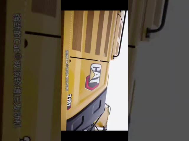 도로 건설에 사용된 굴착기, Cat 유압 굴착기의 전체 범위를 보여줍니다.