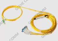China 12 Cords LC to LC Multimode Fiber Optic Patch Cable 1.8mm 10M Fanout for sale
