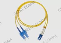 China Duplex Single Mode Fiber Patch Cable 1M LC to SC OS1 9/125 Zipcord Riser for sale