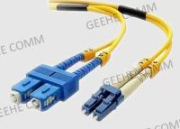 China Duplex Single Mode Fiber Patch Cable 1M LC to SC OS1 9/125 Zipcord Riser for sale