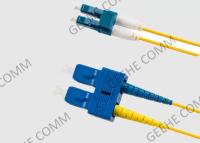 China Duplex Single Mode Fiber Patch Cable 1M LC to SC OS1 9/125 Zipcord Riser for sale