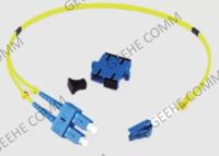 China Duplex Single Mode Fiber Patch Cable 1M LC to SC OS1 9/125 Zipcord Riser for sale