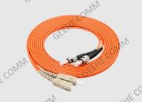 China 3M ST to SC Duplex Multimode Fiber Patch Cable 50/125 OM2 3.0mm Orange for sale