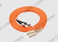 China 3M ST to SC Duplex Multimode Fiber Patch Cable 50/125 OM2 3.0mm Orange for sale