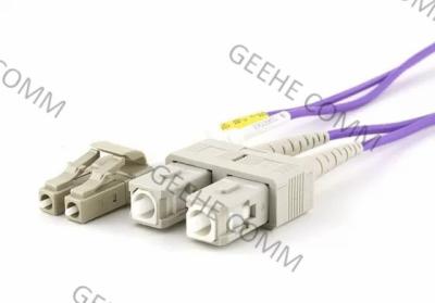 China Der Faser-100 Optikflecken führt des Konzert-LC-SC des Duplex-50/125 OM4 in mehreren Betriebsarten zu verkaufen