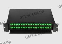 China 48 Port Multimode LC Fiber Optic Patch Panel 2U 19 Inch Rackmount 62.5 Micron for sale