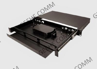 China 1 RU 12 Port Singlemode LC-UPC Rack Mount Patch And Splice Panel 900um Pigtails for sale