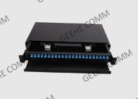 China 24 Port SC UPC Fiber Optic Patch Panel 1U Rack Mount for Data Center for sale