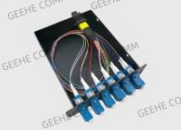 Cina La fibra 12 ha preinstallato 6 la cassetta duplex del cavo dello sblocco della fibra degli adattatori MTP/MPO di LC in vendita