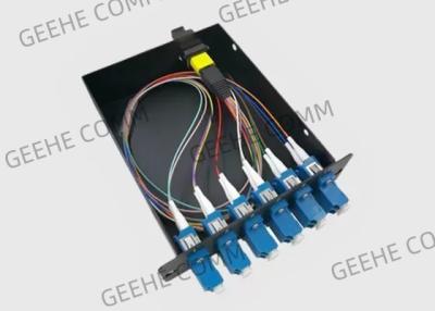 중국 12개 섬유는 6 두 부분으로 된 LC 어댑터들 MTP / MPO 섬유 브레이크아웃 케이블 카세트를 미리 설치했습니다 판매용