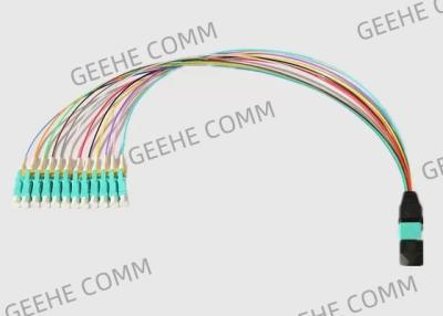 중국 멀티 모드 12 핵심 LC 브레이크아웃 케이블에 대한 0.9 밀리미터 MPO 판매용