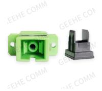 China SC/APC Singlemode Simplex Fiber Optic Adapter Flange Ceramic Sleeve 0.2dB Insertion Loss for sale