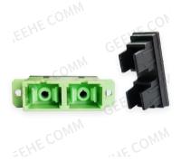 China SC/APC Singlemode Duplex Fiber Optic Adapter Flange Ceramic Sleeve 0.2dB Insertion Loss for sale