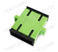 China SC/APC Singlemode Duplex Fiber Optic Adapter Flange Ceramic Sleeve 0.2dB Insertion Loss for sale