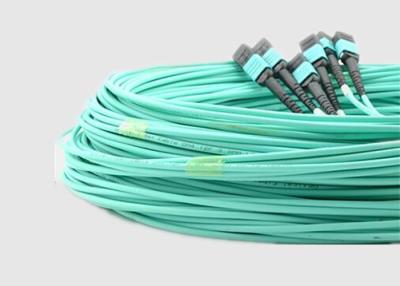 China Multimode 8 Core 100G OM4 10m MPO To MPO Fiber Cable for sale