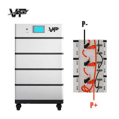China VP 20.4KWH 409.6V Sistema de Armazenamento de Energia Doméstica Bateria de Lítio 4*32S1P à venda