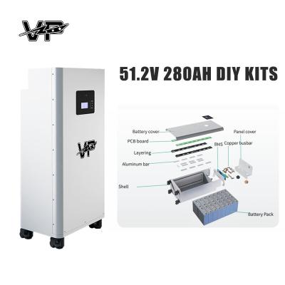 중국 8000 사이클 51.2V 가정용 에너지 저장 시스템 DIY KITS BMS VP 배터리 판매용