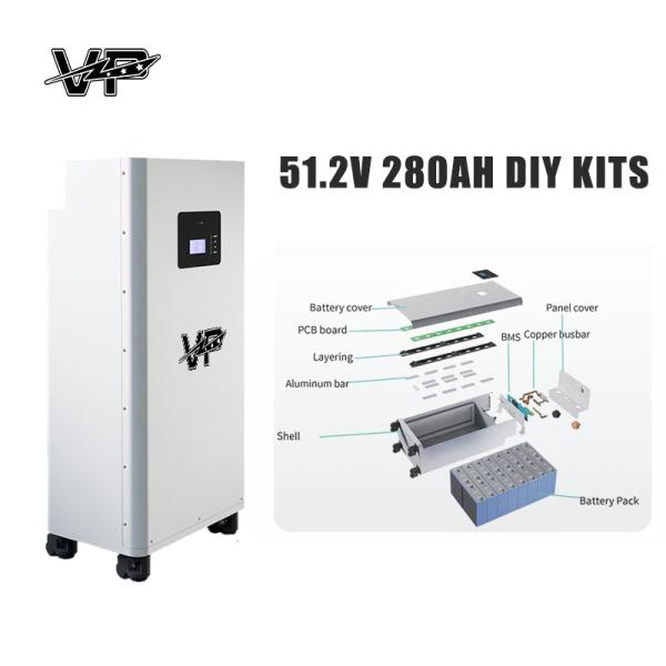 Quality 8000 Cycles 51.2V Home Energy Storage System DIY KITS BMS VP Battery for sale