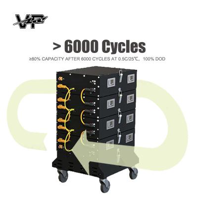 Cina Sistema di batterie di accumulo di energia Lifepo4 VP continuo 100A per montaggio su rack domestico in vendita
