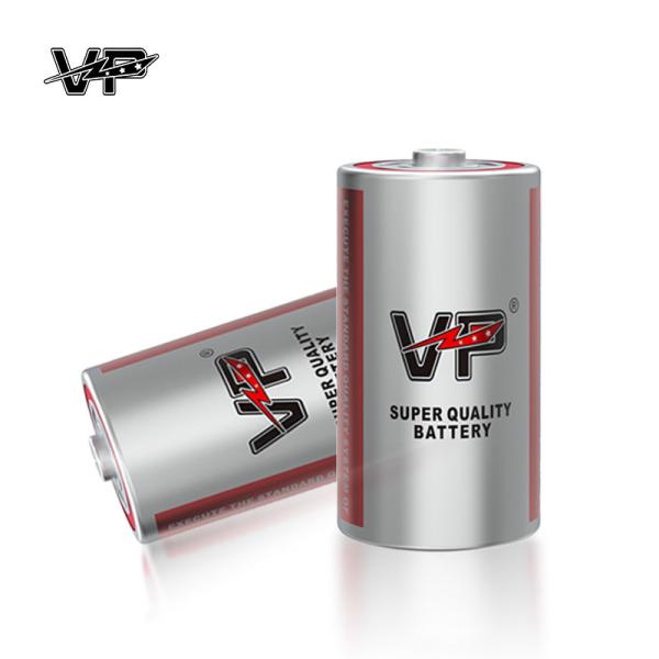 Quality VP R20 Carbon Zinc Dry Cell D Size UM1 Metal Jacket 300mins 1.5 V Carbon Zinc Battery for sale