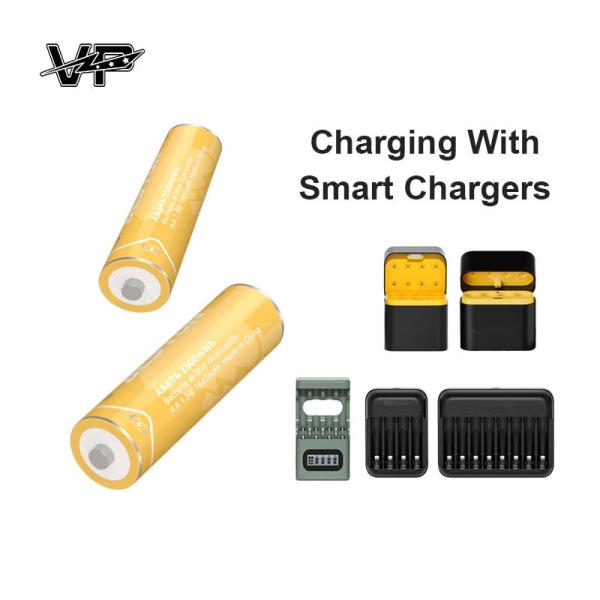 Quality 1.5 Volt Aa VP Lithium Rechargeable Batteries 2500mWh Stable Output For High for sale