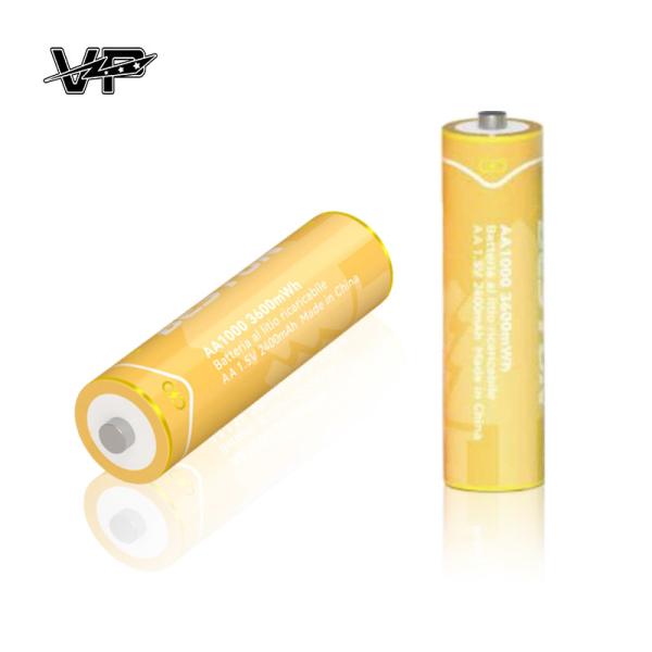Quality 1.5V Rechargeable AA Cylindrical VP Lithium ion Battery 3600mWh Non USB Charger for sale