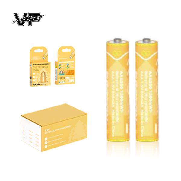 Quality 1300mWh Aaa 1.5 V Rechargeable VP Li Ion Battery By Free And Flexible Charging for sale