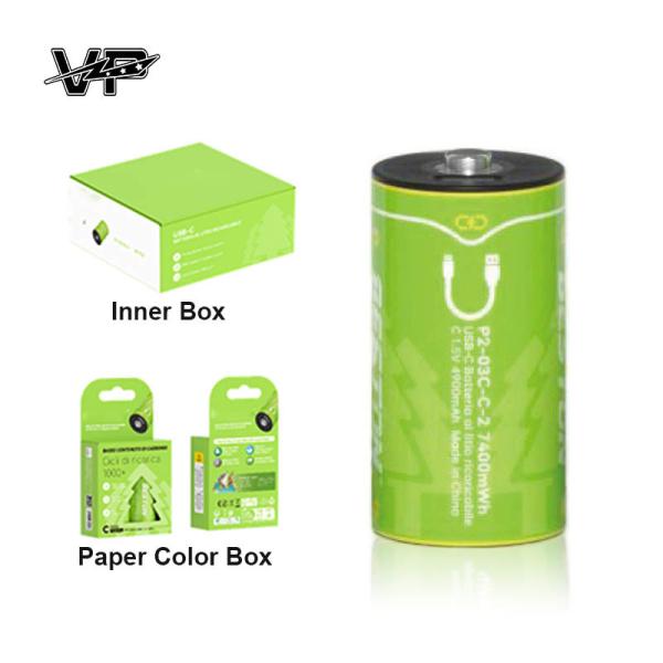 Quality 7400mWh C Size VP Stable 1.5V Lithium Ion Battery With USB-C Charge Port for sale