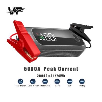 China 5000A 20000mAh Car Emergency Start Power Supply VP Battery LED Light Starting Gas Cars for sale